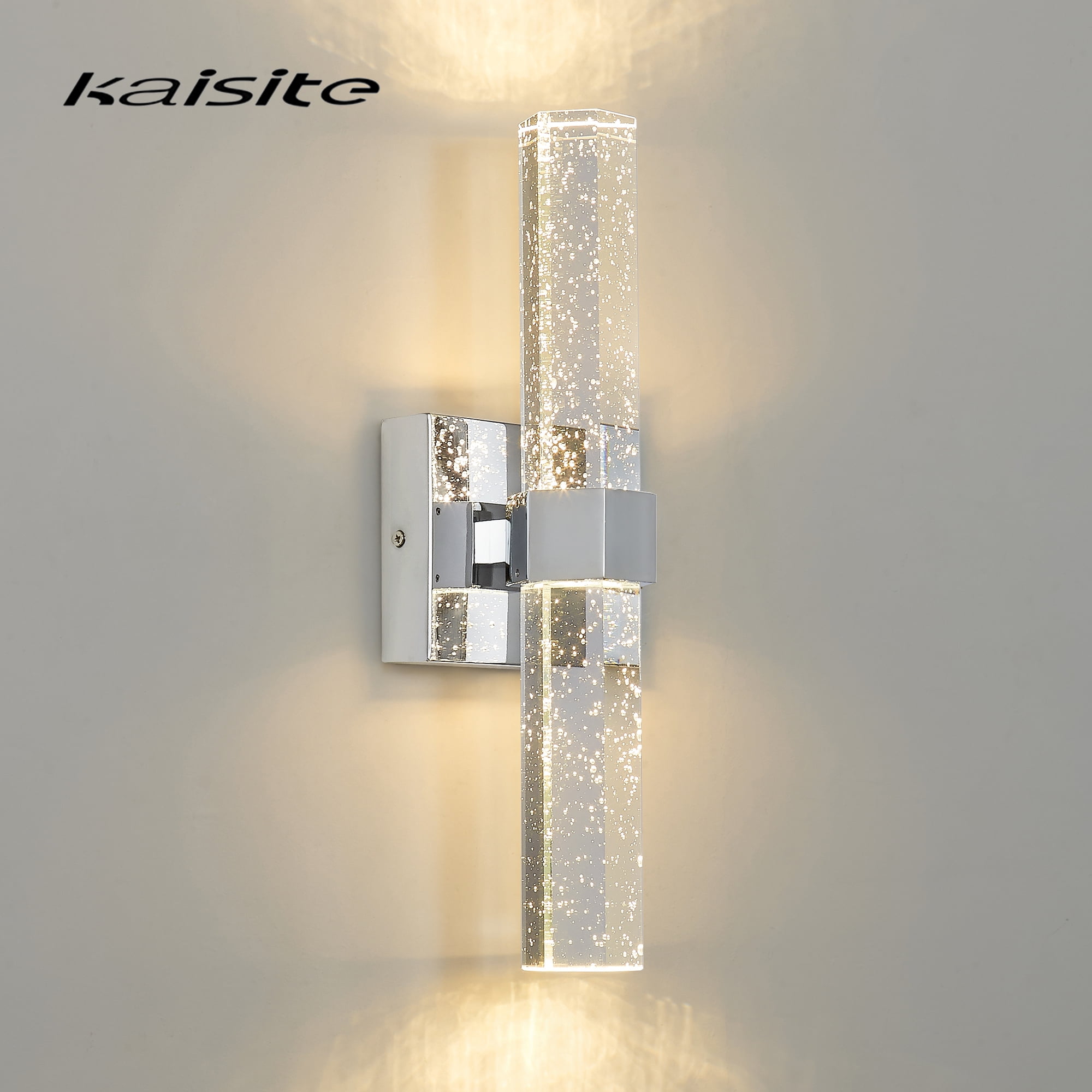 Crystal LED Wall Sconce Bathroom Vanity Fixture Modern Crystal Wall ...