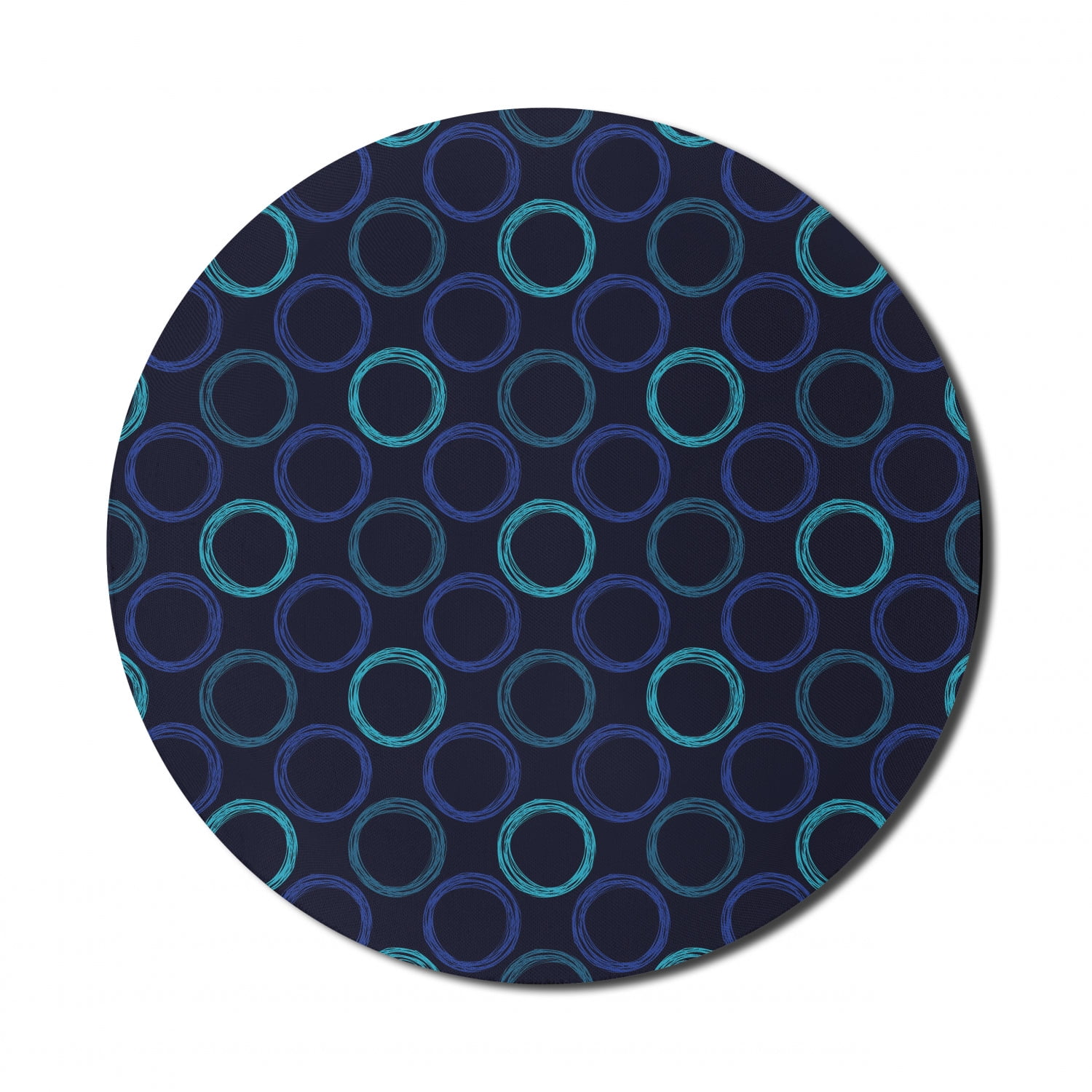 Geometric Mouse Pad for Computers, Scribble Art Style Circles Ring ...