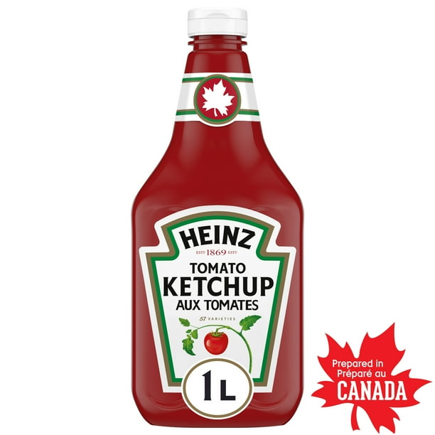 Heinz Tomato Ketchup, Prepared in Canada, 1 L Bottle, 1L - Walmart.ca