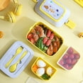 Snmubt Double-layer Compartmented Lunch Box Student Insulated Lunch Box ...