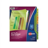 Avery(R) Snap-In Plastic Bookmark Dividers 24909, 5 Tabs, 1 Set ...