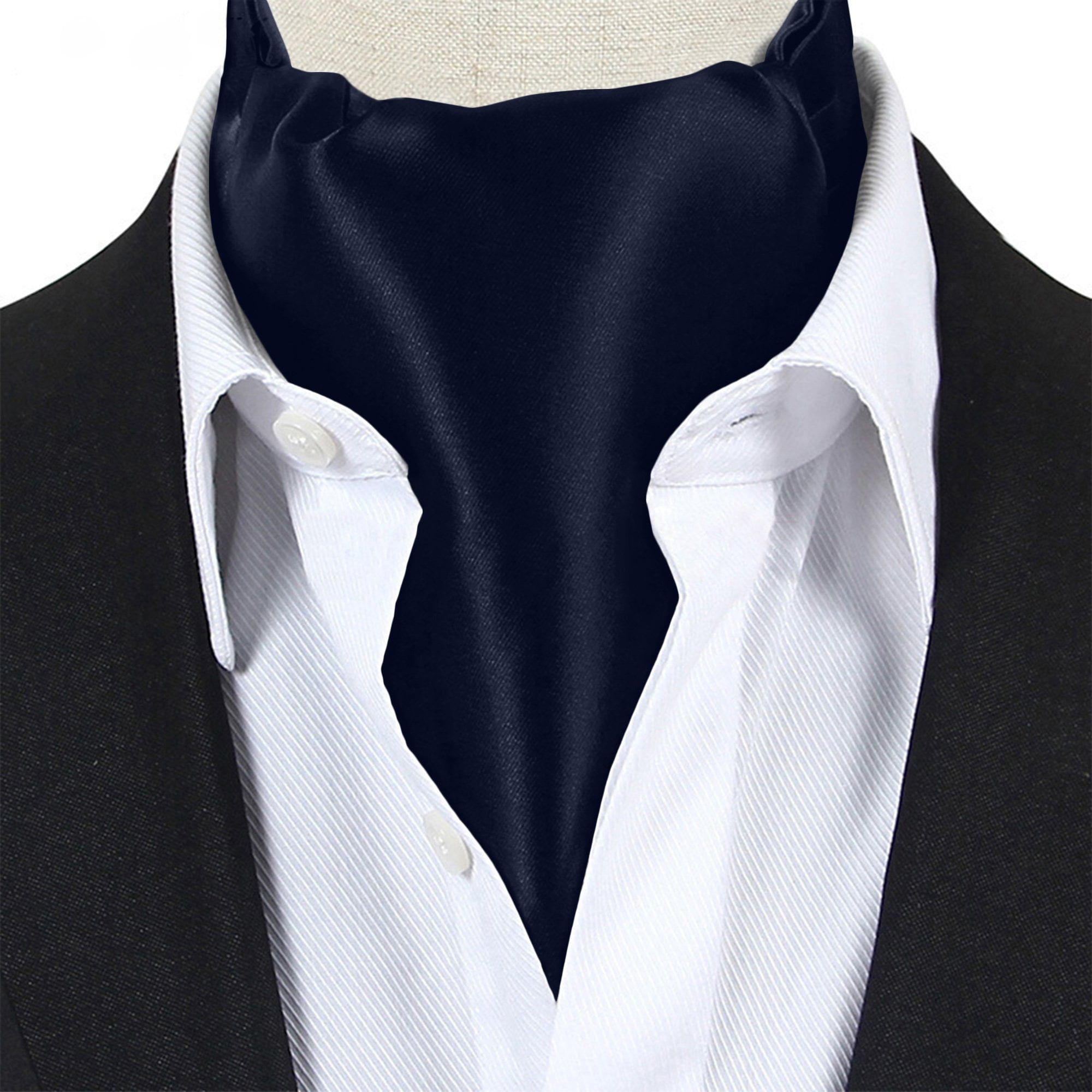 Red Ascot For Men Charcoal Gray Cravat Ascot Neck Tie For Men By Jacob ...