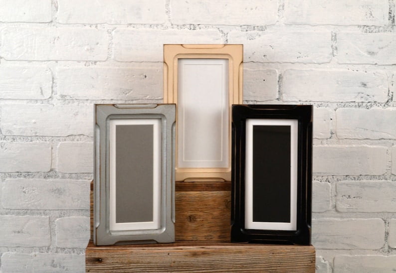 4x8 Picture Frame for 2x6" Photo Booth Strip in Shallow Bones and Color ...
