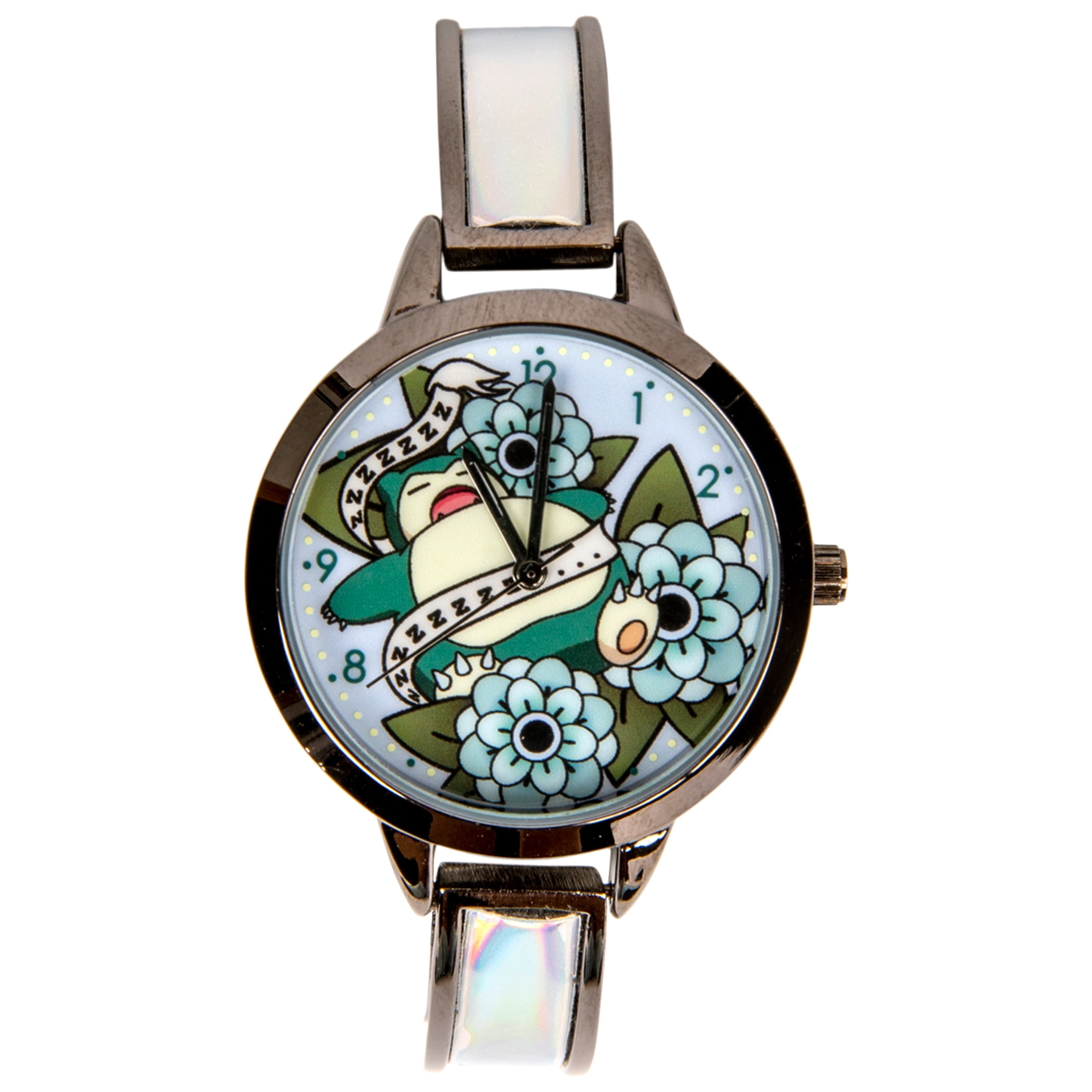 Pokemon Snorlax in Flowers with Holographic Wristband Watch - Walmart.com
