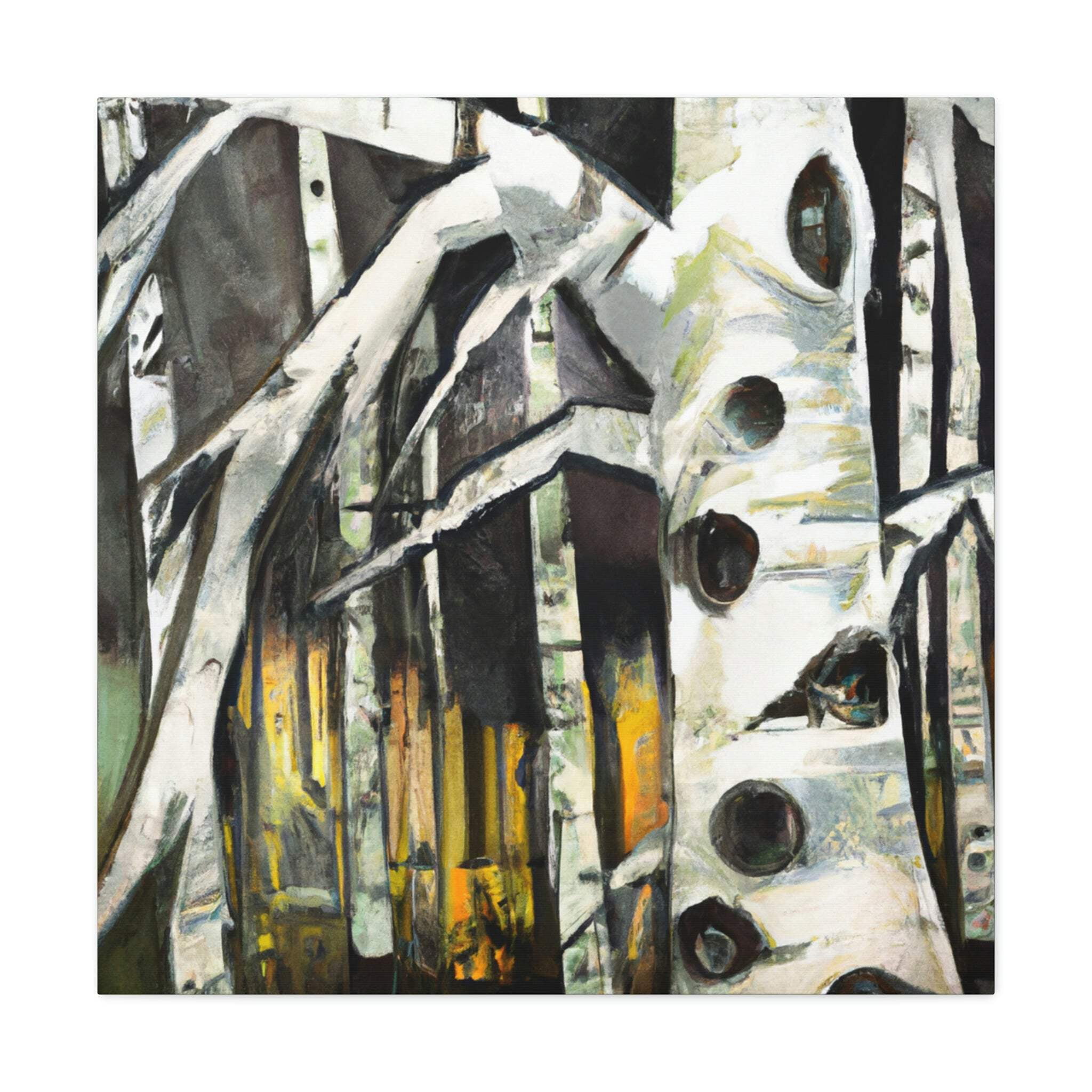 Birch Tree Expressionism - Canvas - Walmart.com