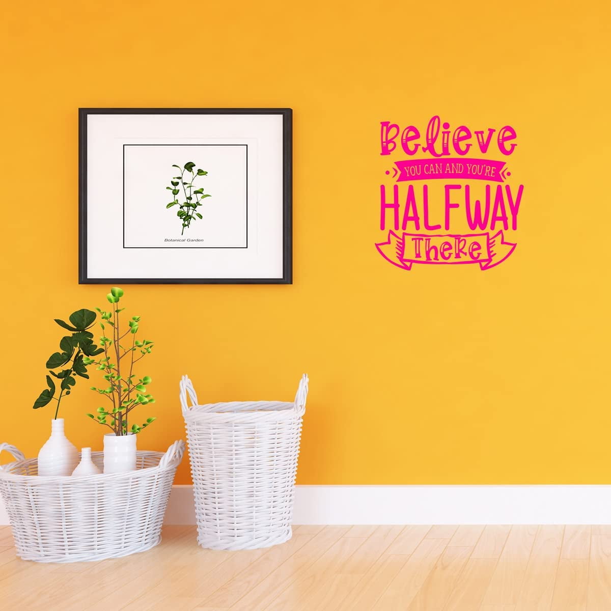 VWAQ Believe You Can and You're Halfway There Motivational Home Decor ...