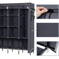 67" Clothes Closet,Covered Clothes Rack for Hanging Clothes, Metal ...