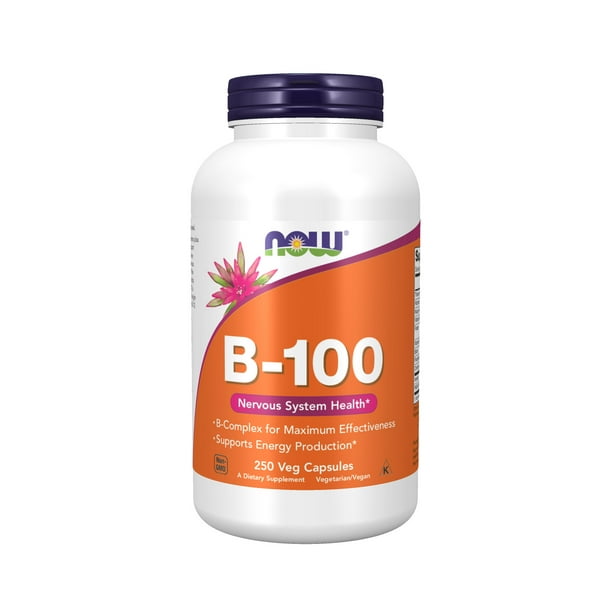 NOW Supplements, Vitamin B-100, Energy Production*, Nervous System ...