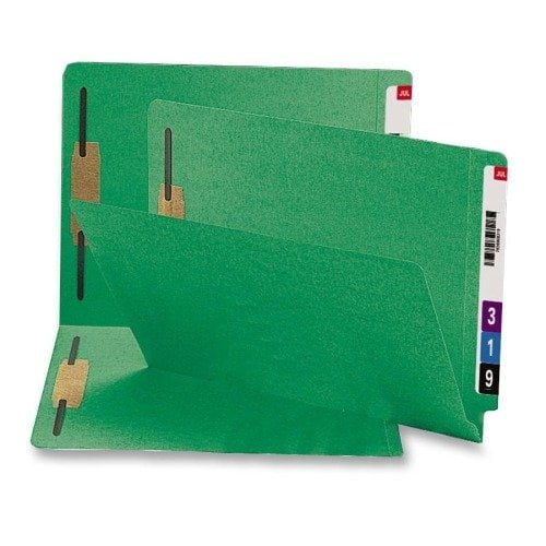 Smead 100% Recycled End Tab Fastener File Folder, 2 Fasteners, Shelf ... Smead 100% Recycled End Tab Fastener File Folder, 2 Fasteners, Shelf ...