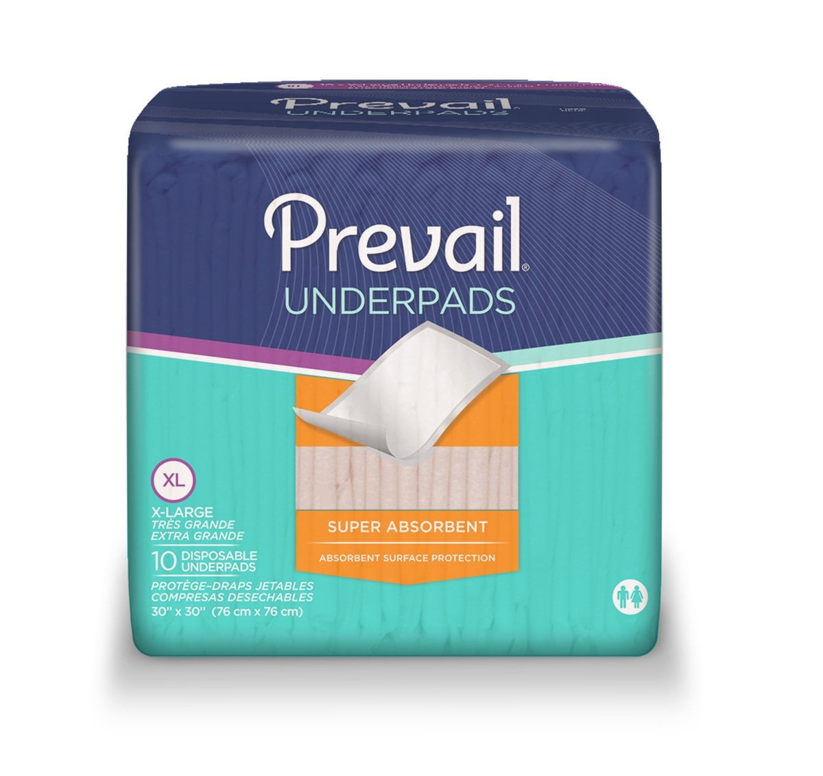 Prevail Disposable Underpad UP-100 X-Large Pack of 10, Peach - Walmart.com