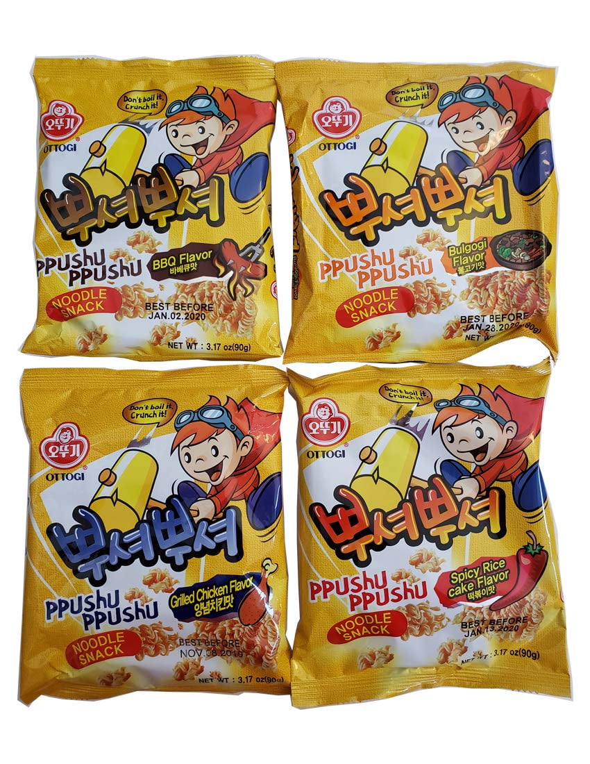 Ottogi Ppushu Ppushu Variety Pack - BBQ, Bulgogi, Grilled Chicken ...