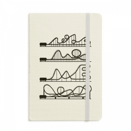 Amusement Park Black Roller Coaster Outline Notebook Official Fabric ...