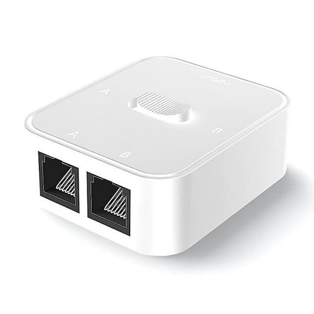 2 Port Rj45 Lan Cat6 Switch Selector 1000mbps 2 In 1 Out /1 In 2 Out 2 ...
