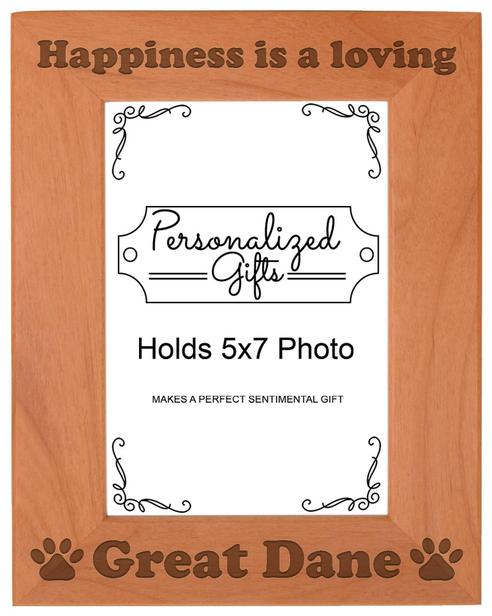 ThisWear Great Dane Picture Frame Happiness is a Loving Great Dane Dog ...