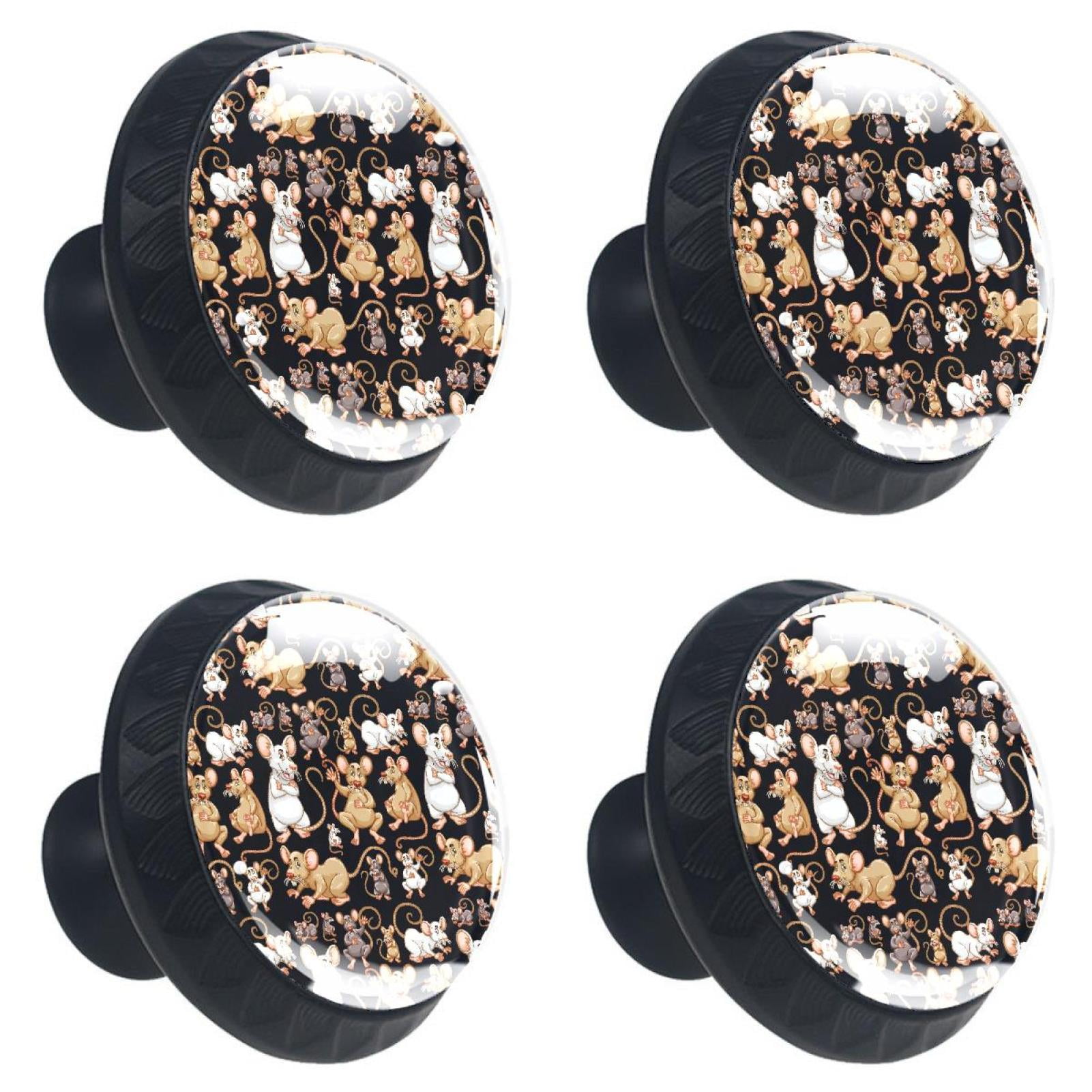 4 Pcs Cartoon Mice Rats Knobs for Kitchen Cabinet Cupboard Dresser ...