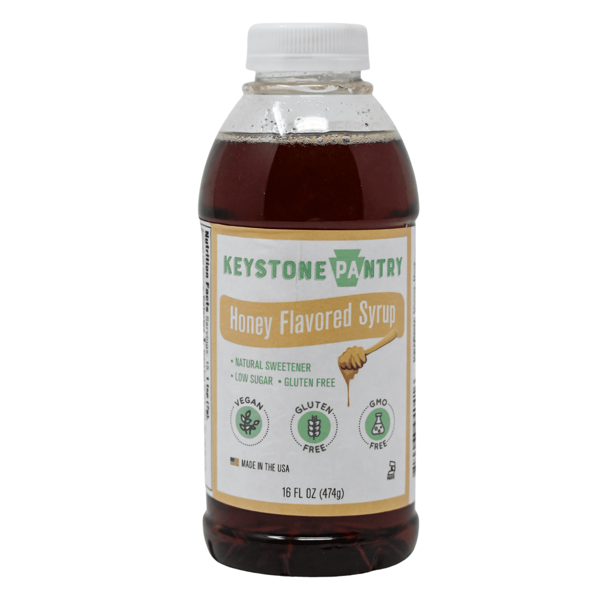 Keystone Pantry Sugar-Free Honey Flavored Syrup Sweetened with Allulose ...