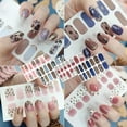 Semi Cured Gel Nails Art Stickers Fashion Solid Color Manicure Decal UV ...