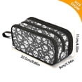 ALAZA Skull Heart Bones Pencil Case Bag Large 3 Compartment Pen Pouch ...