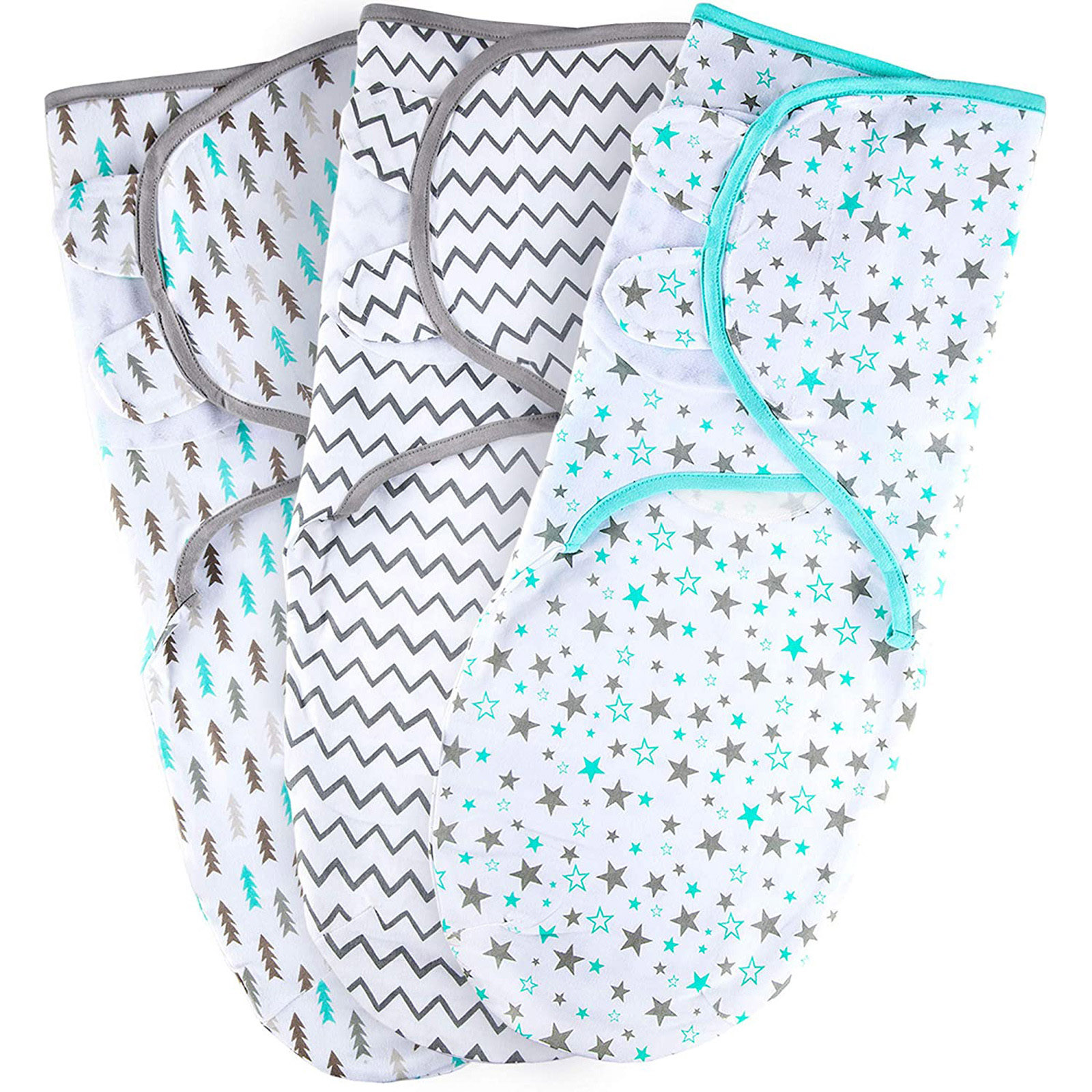 Facrlt Newborn Baby Cute Cotton Receiving White Sleeping Blanket Pack ...