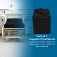 6 Pack Hospital Bed Fitted Sheets 36" x 80" x 14" Deep – 100% Egyptian ...