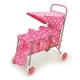 Badger Basket Folding Triple Doll Stroller - Pink/Polka Dots ...
