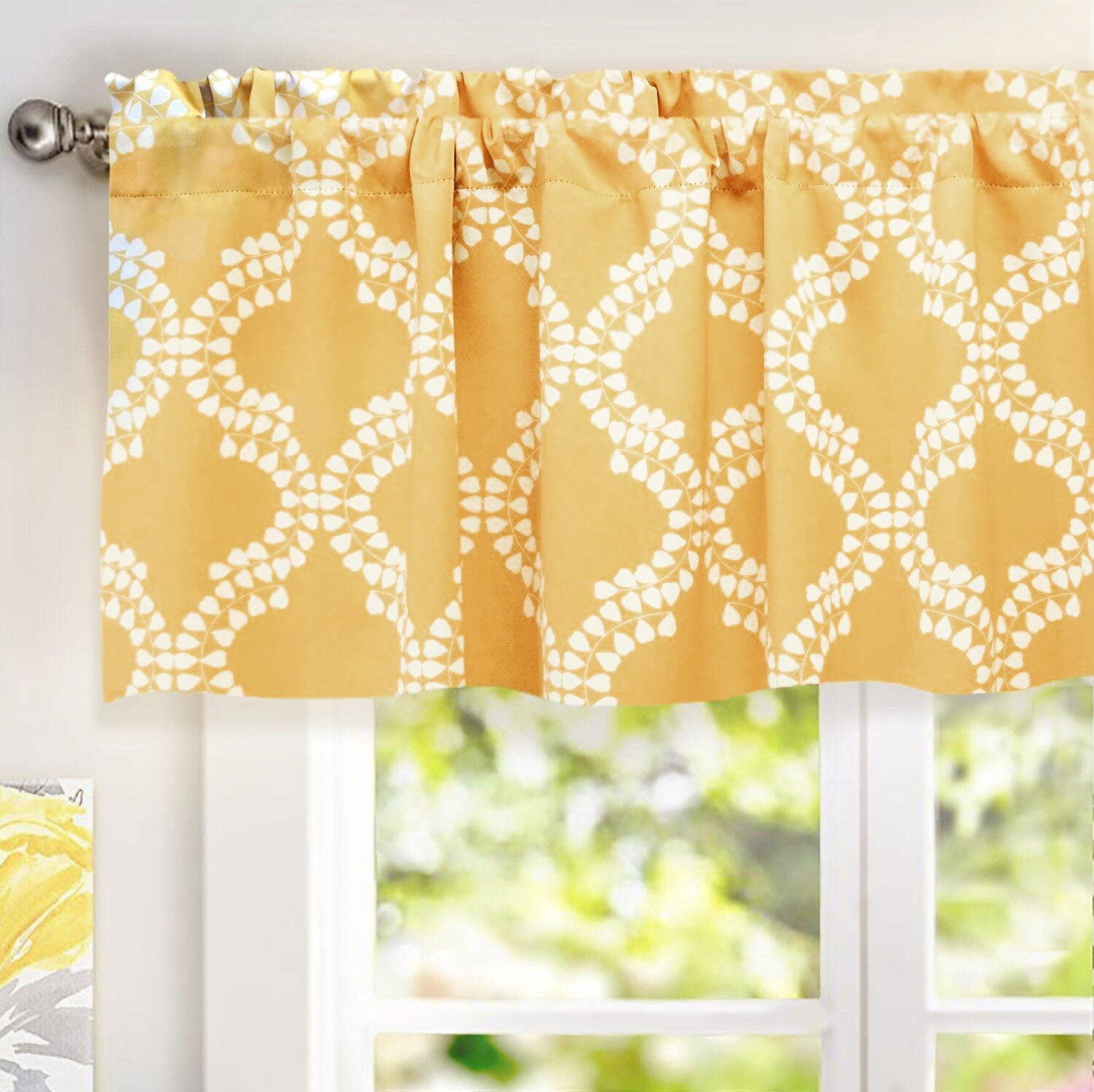 DriftAway Indoor and Outdoor Polyester Blackout Rod Pocket Valances ...