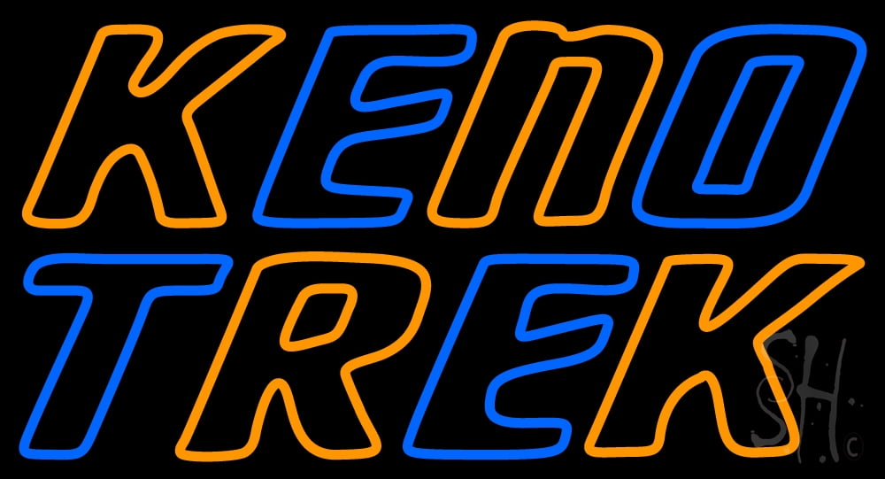 Keno Trek 1 LED Neon Sign 13 x 24 - inches, Black Square Cut Acrylic ...