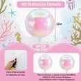 8Pcs 22Inch Large Iridescent 4D Giant Round Foil Balloon 4D Metallic ...