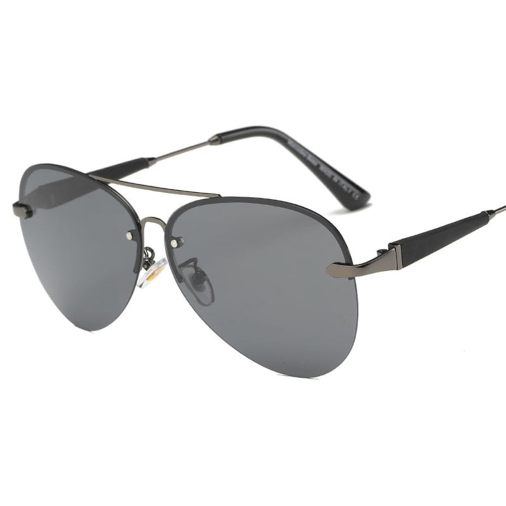 Classic Aviator Polarized Sunglasses Classic Black Metal Aviator ...