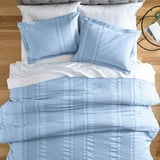 Better Homes & Gardens 3-Piece Blue Waffle Stripe Comforter Set, Adult ...