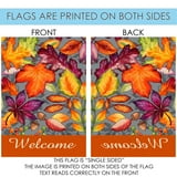 Toland Home Garden Autumn Welcome Leaves Fall Flag Double Sided 12x18 ...