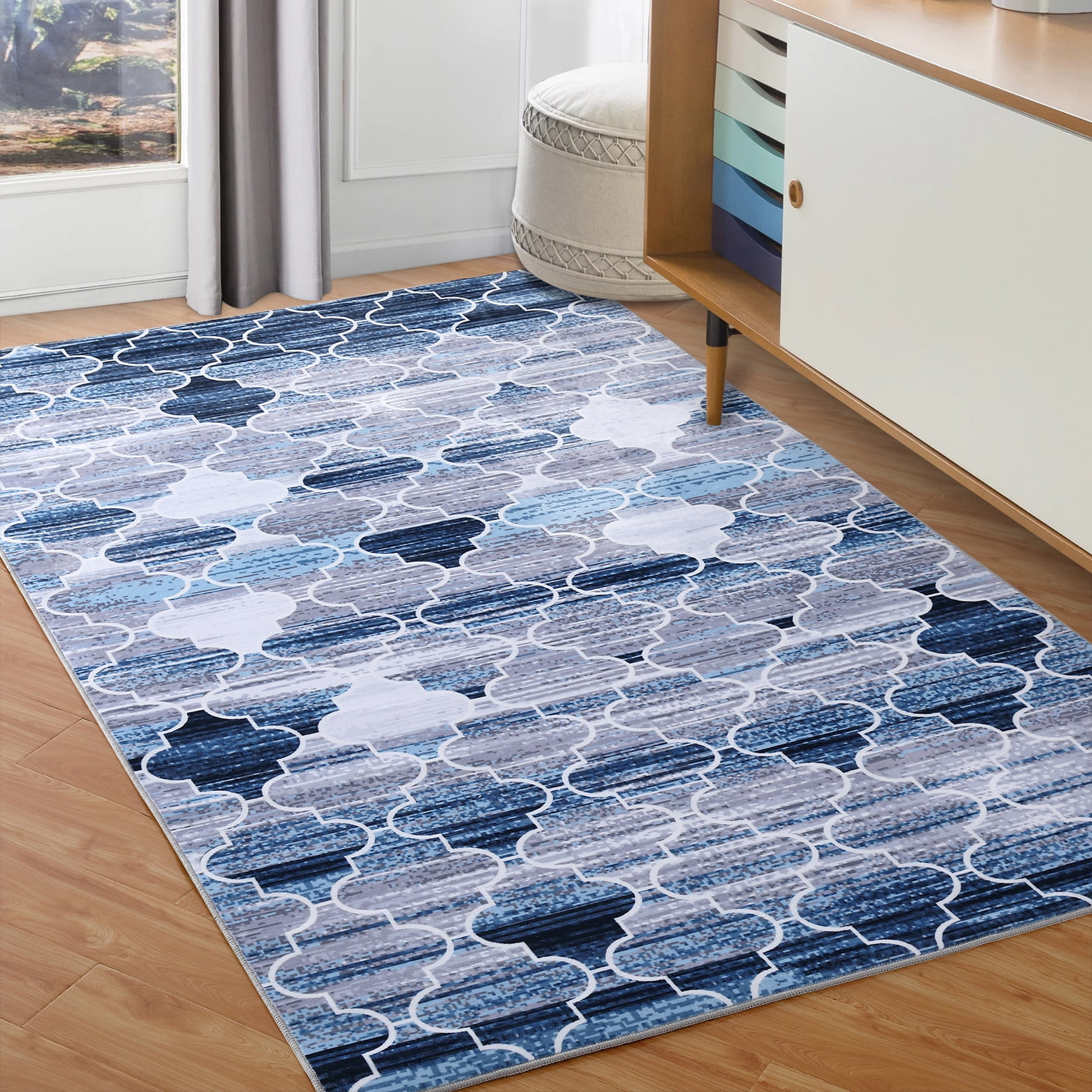 GlowSol 5' x 8' Area Rug Abstract Moroccan Rug Contemporary Geometric ...