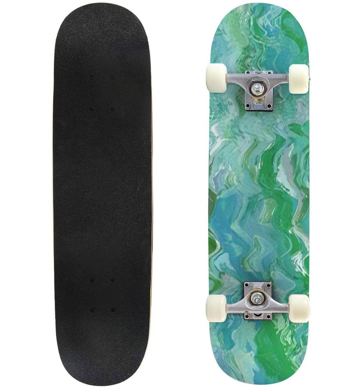 Seamless Water Ripples Abstract Outdoor Skateboard Longboards 31"x8 ...