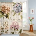 Bathroom Shower Curtain Vintage Spring Blossom Flower on Letter ...