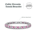 KEZEF Elegant Cubic Zirconia Tennis Bracelet for Women - Silver Plated ...