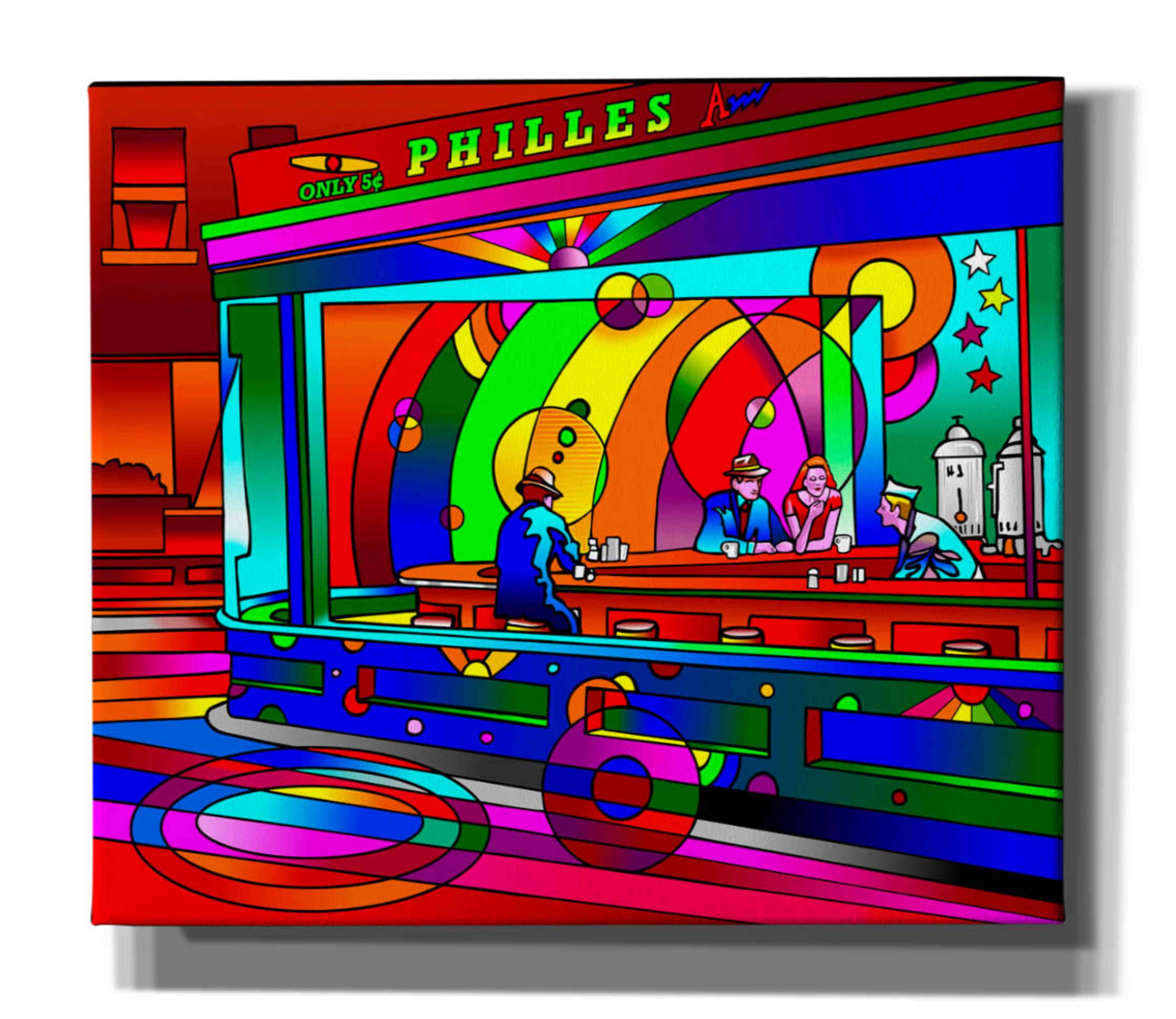 Epic Graffiti 'Nighthawks' by Howie Green, Canvas Wall Art, 30"x26 ...
