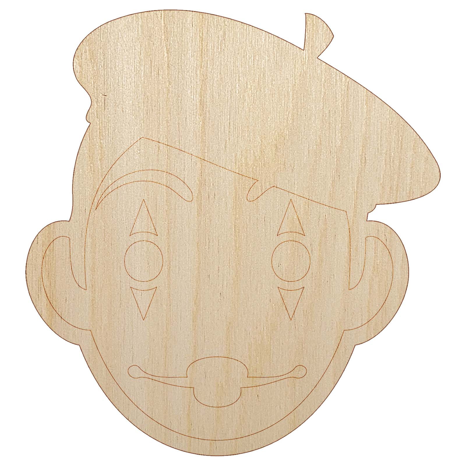 French Mime with Beret Wood Shape Unfinished Piece Cutout Craft DIY ...