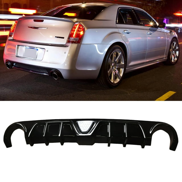 NINTE Rear Diffuser Lip for 2012-2014 Chrysler 300 SRT Gloss Black ...