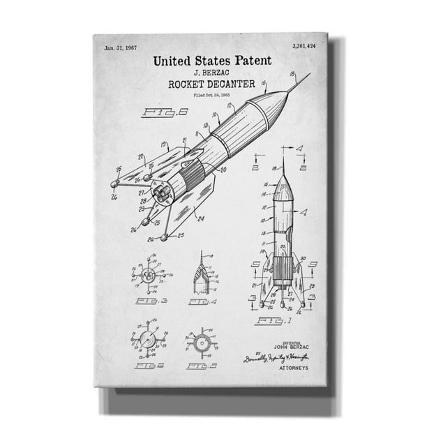 Design For A Rocket Ship Model 1933 Wall Art By Oliver Gal | atelier ...