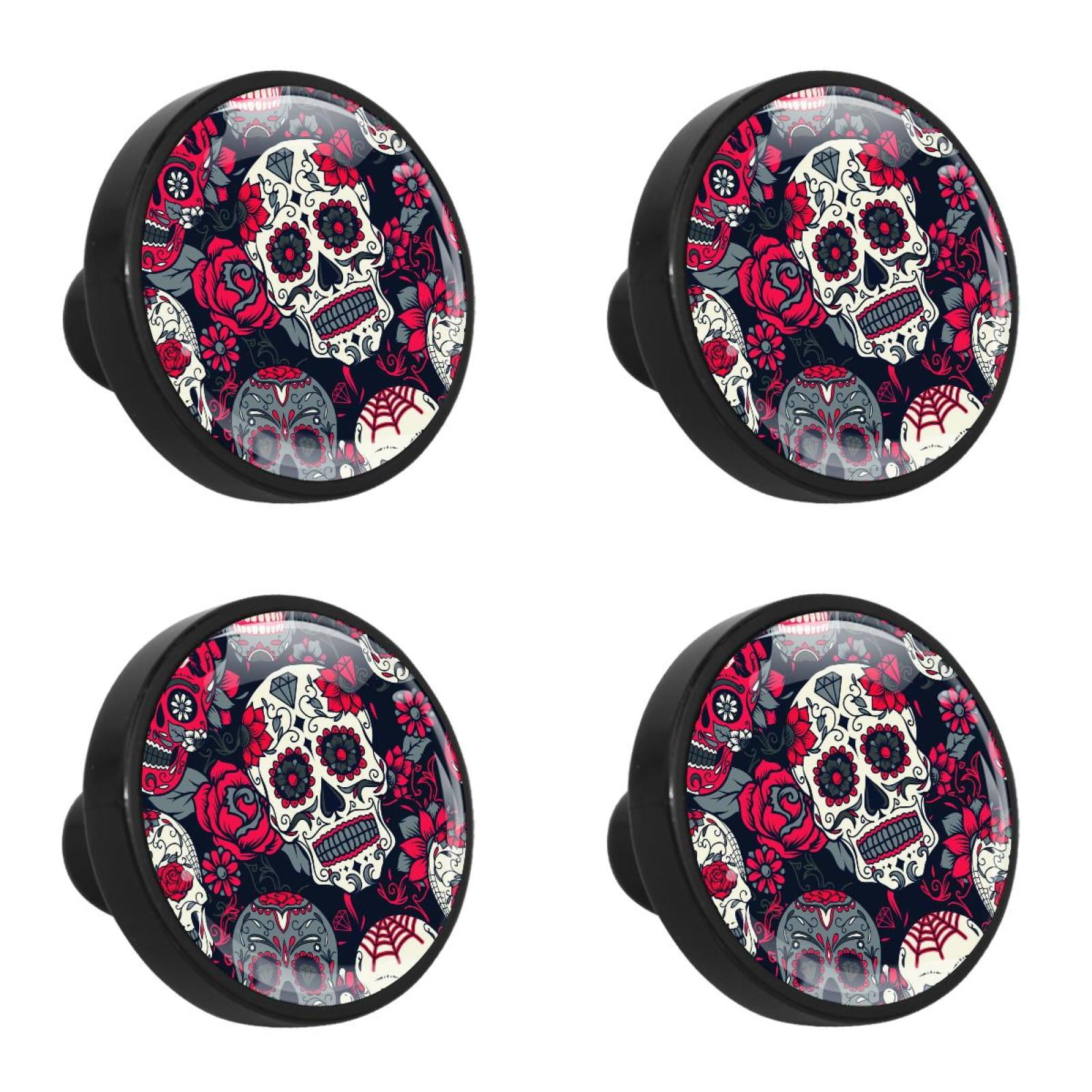 4 Pcs Skull Knobs for Kitchen Cabinet Cupboard Dresser Bookcase Drawer ...