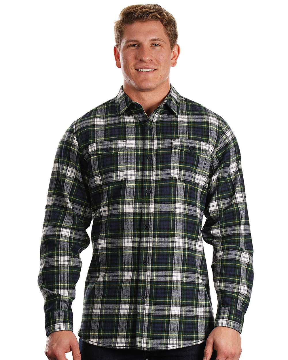 Burnside Yarn-Dyed Long Sleeve Flannel Shirt Size up to 4XL - Walmart.com