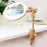Adjustable Embroidery Hoop Holder with Clamp, Wooden Stitch Stand ...