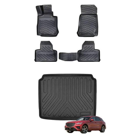 Car Floor Mats + Cargo Liner (Full SET) Compatible for Mercedes ML ...