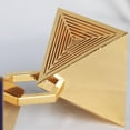 Pyramid-Shaped Gold Incense Burner, Geometric Metal Mabkhara Bakhoor ...