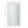 DecMode 24" x 42" White Wall Mirror - Walmart.com