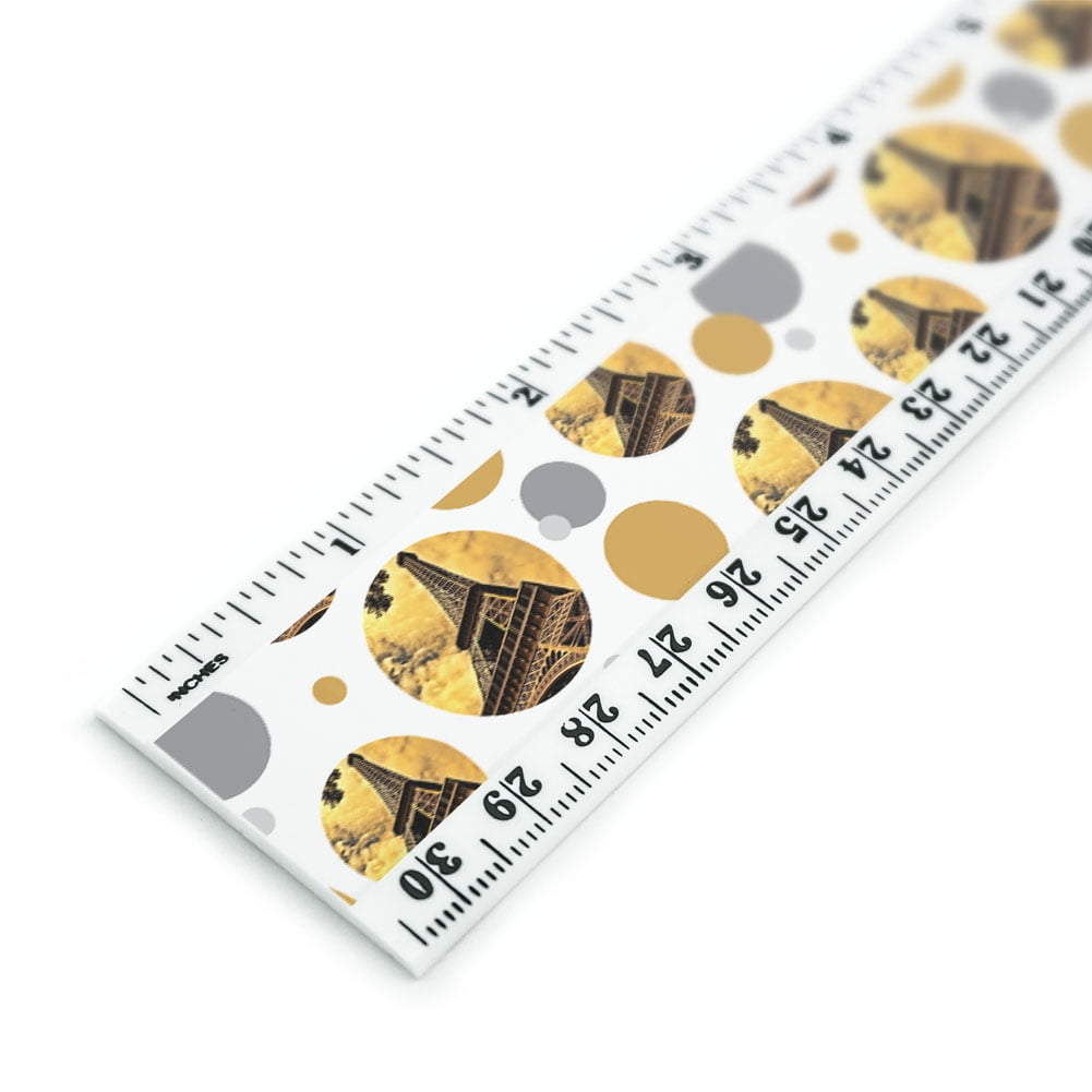 Eiffel Tower Paris Vintage 12 Inch Standard and Metric Plastic Ruler ...