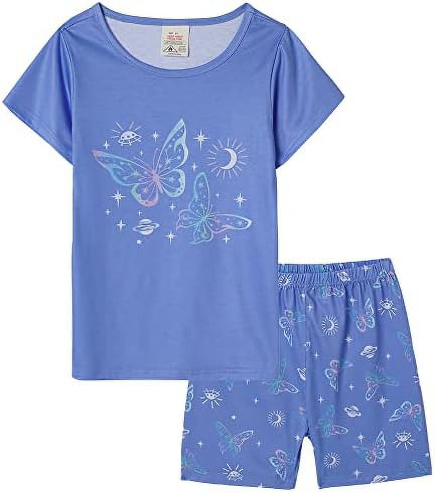 MyFav Young Girls Pajama Cute Cat Pattern Nighty Comfy Shorts Clothes ...