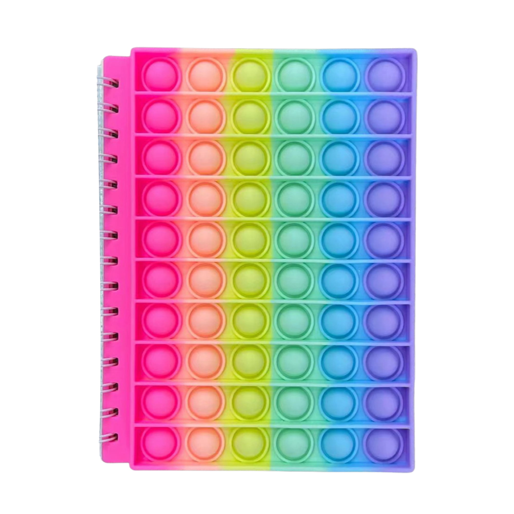 Colorful Notebook Pop for Kids School Stress Relief Silicone Bubble ...