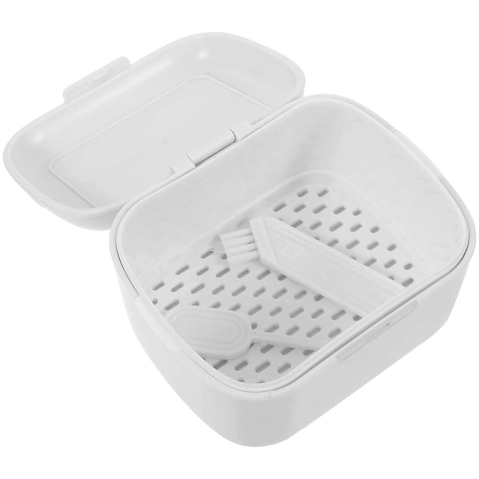 Denture Bath Case Orthodontic Retainer Box Denture Cleaning Box ...