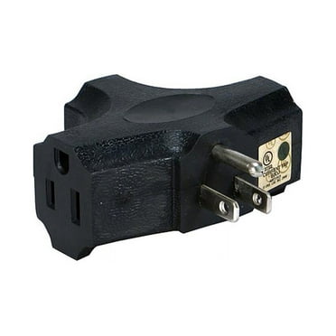 4" Black and Silver Powermania AC Plug Port - Walmart.com